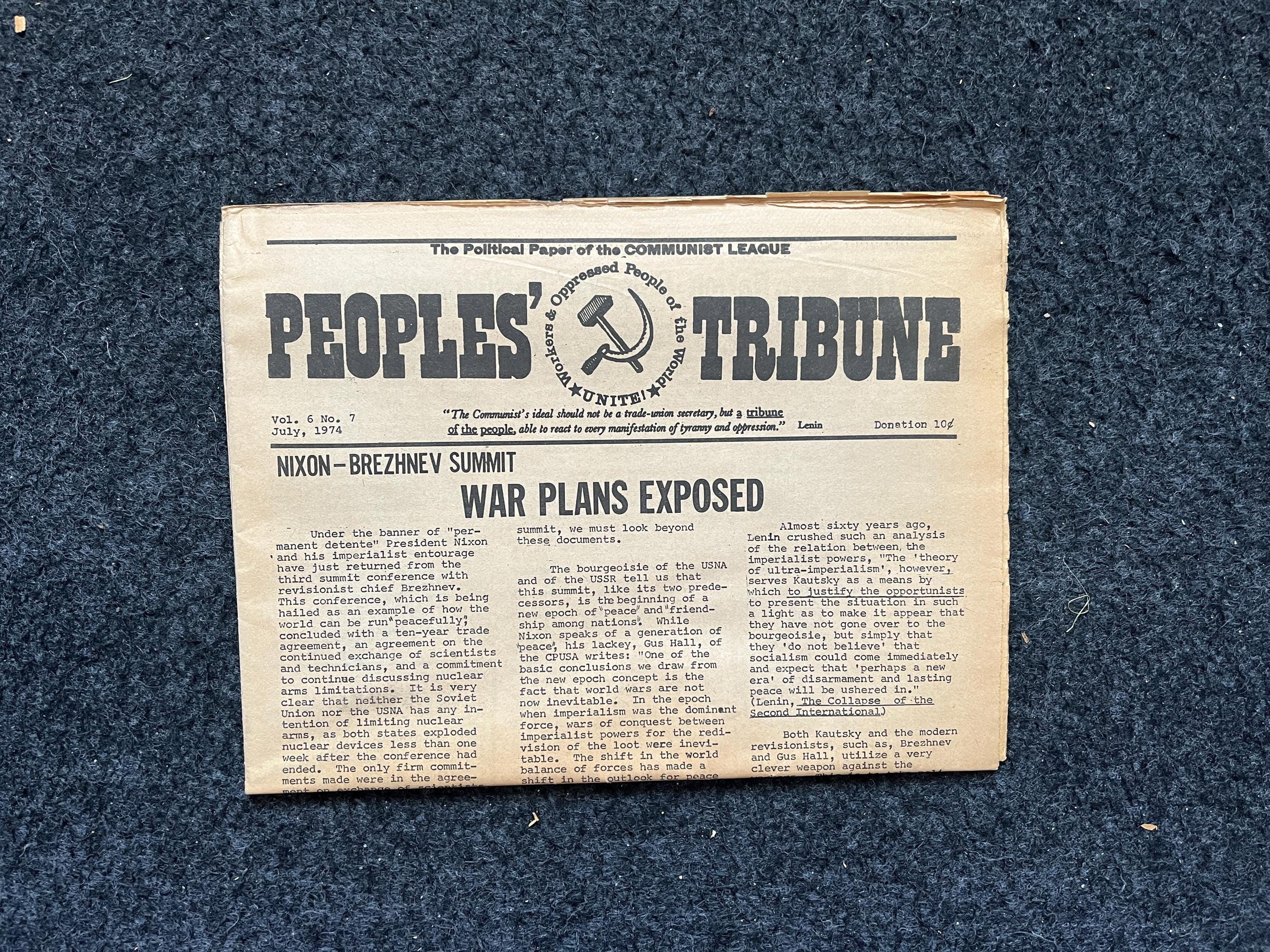 1974 Cold War Plans Exposed Soviet Peace Plan Propaganda Newspaper, Vi ...
