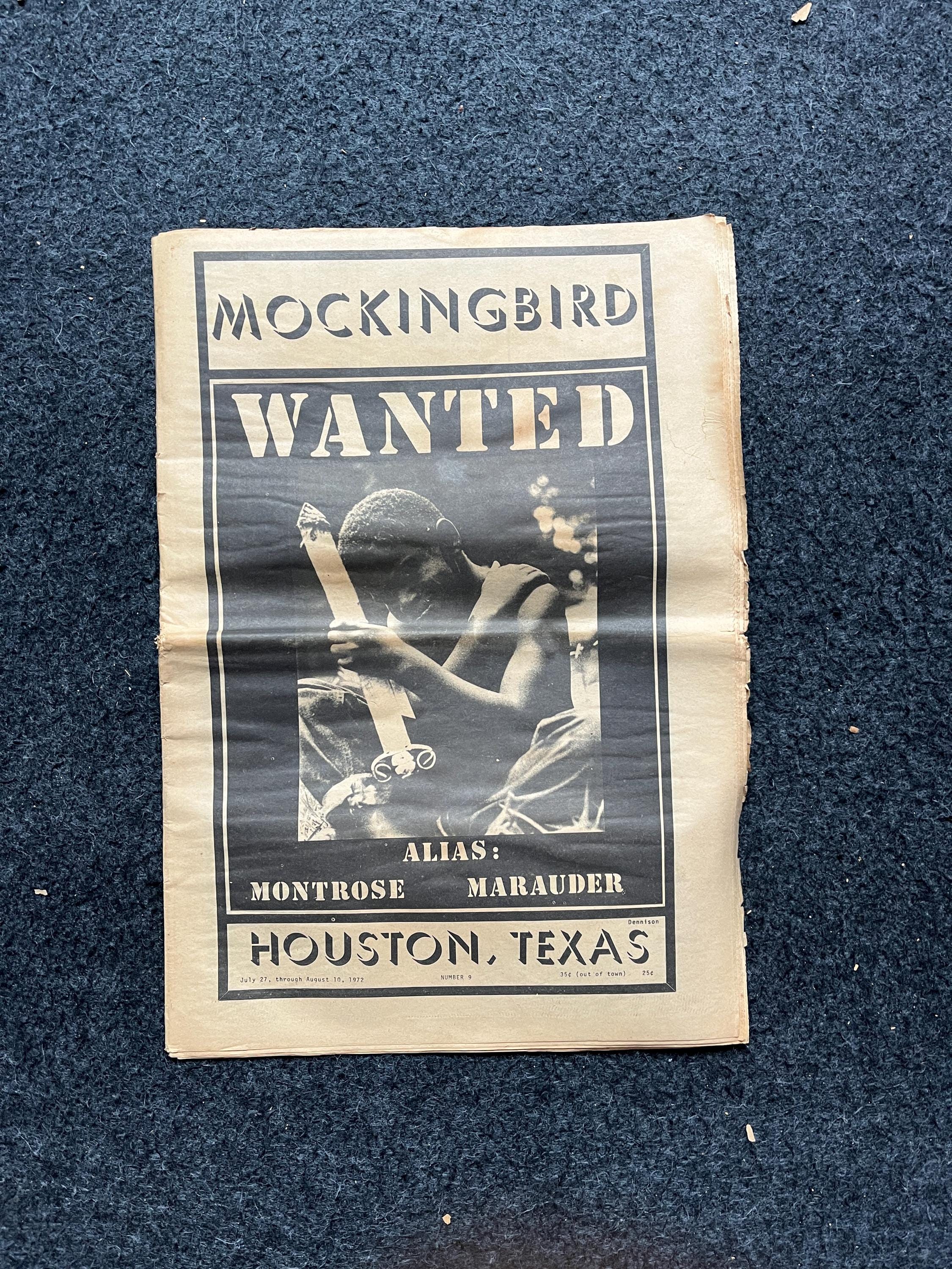1970s Houston Texas Underground Newspaper The Mockingbird, Houston Far ...