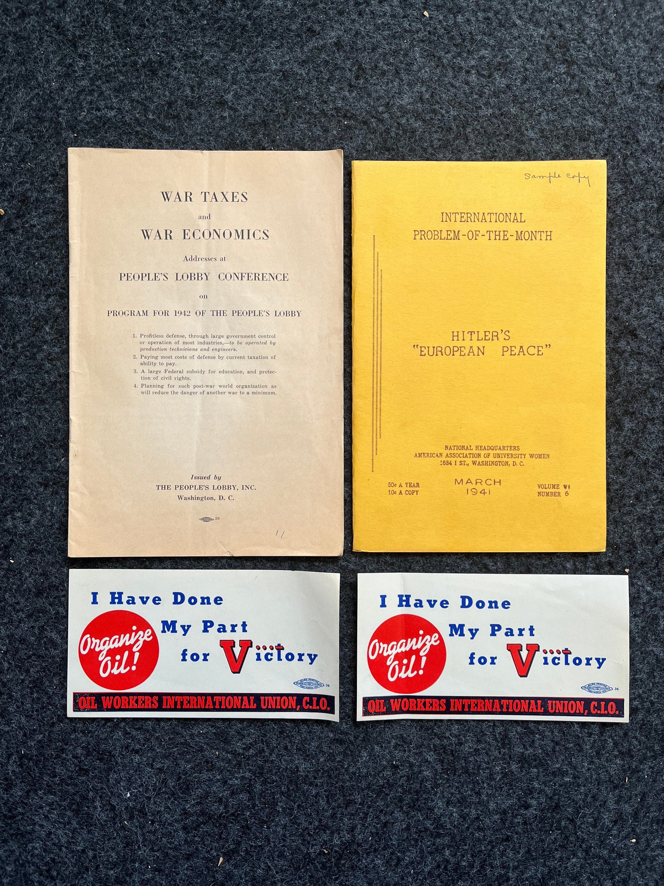 Early WW2 Posters and Booklets - Original Anti War Art - World War 2 P ...