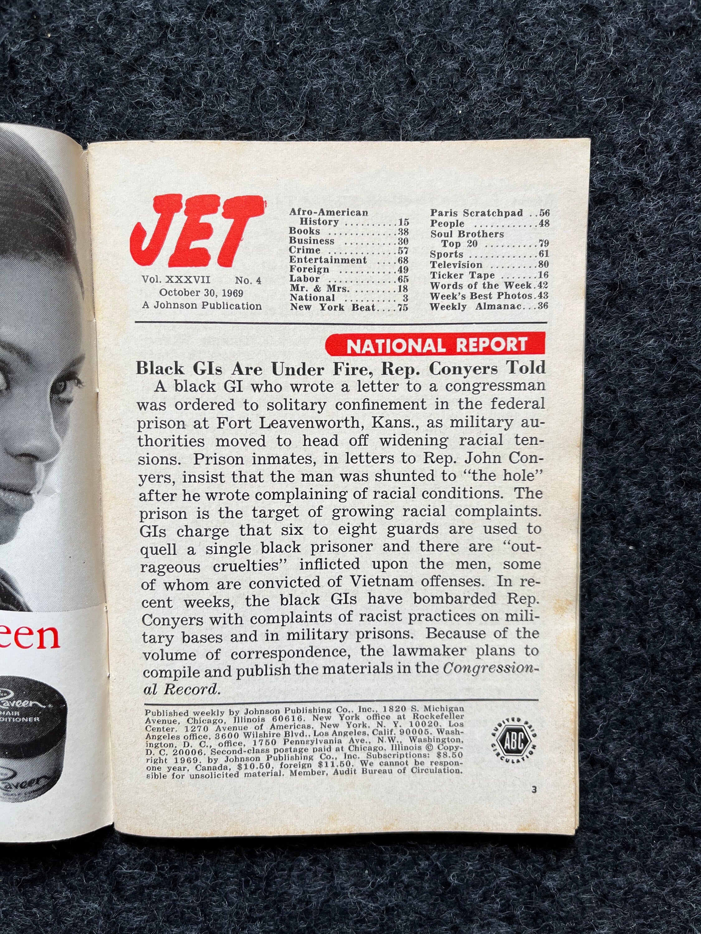 Vintage 1970s JET Magazine - Black Soul Magazine, Black Political Move ...